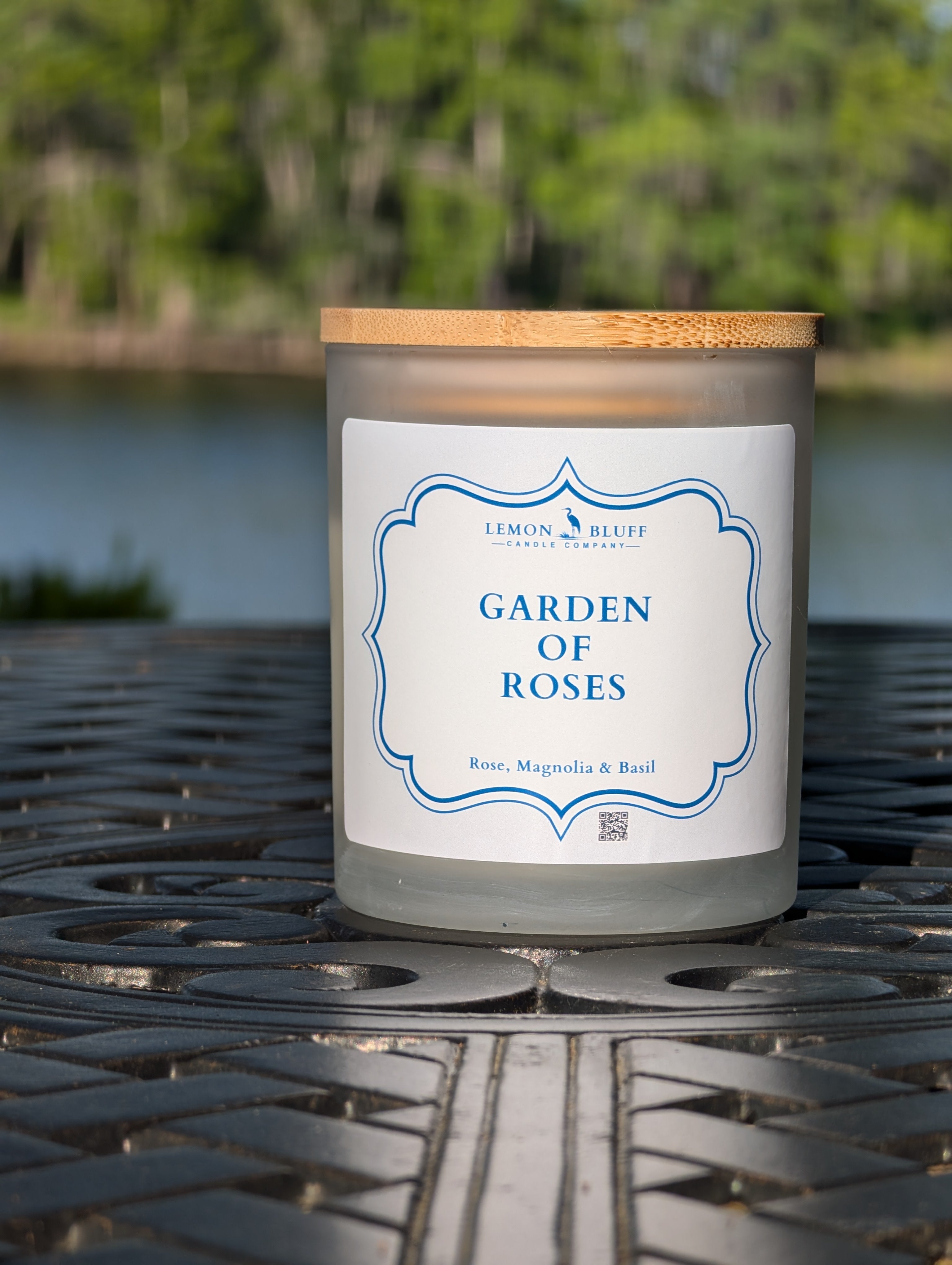 Garden of Roses Candle - Rose, Basil, Light Patchouli Scent – Lemon ...