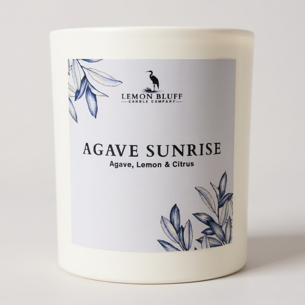 Agave Sunrise Candle- Agave, Lemon, Citrus Orange Peel Scent – Lemon ...